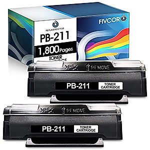 FIVCOR PB-211 PB-211EV Remanufactured Black Toner Cartridge for Pantum PB-211 for P2502W M6552NW P2200 P2500W M6602NW M6550 M6550N M6550W M6600 M6600N M6600W P2207 P2500 P2500NW(2 Black)