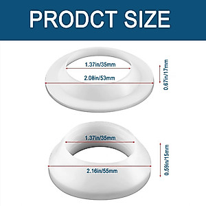 Drainage Seal,Universal Basin Drain Gasket Replacement Parts,Thickened Silicone Sealing Ring for Bathroom Sink Drain Stopper，Includes Top and Bottom Washers Seals (White-2 Sets)