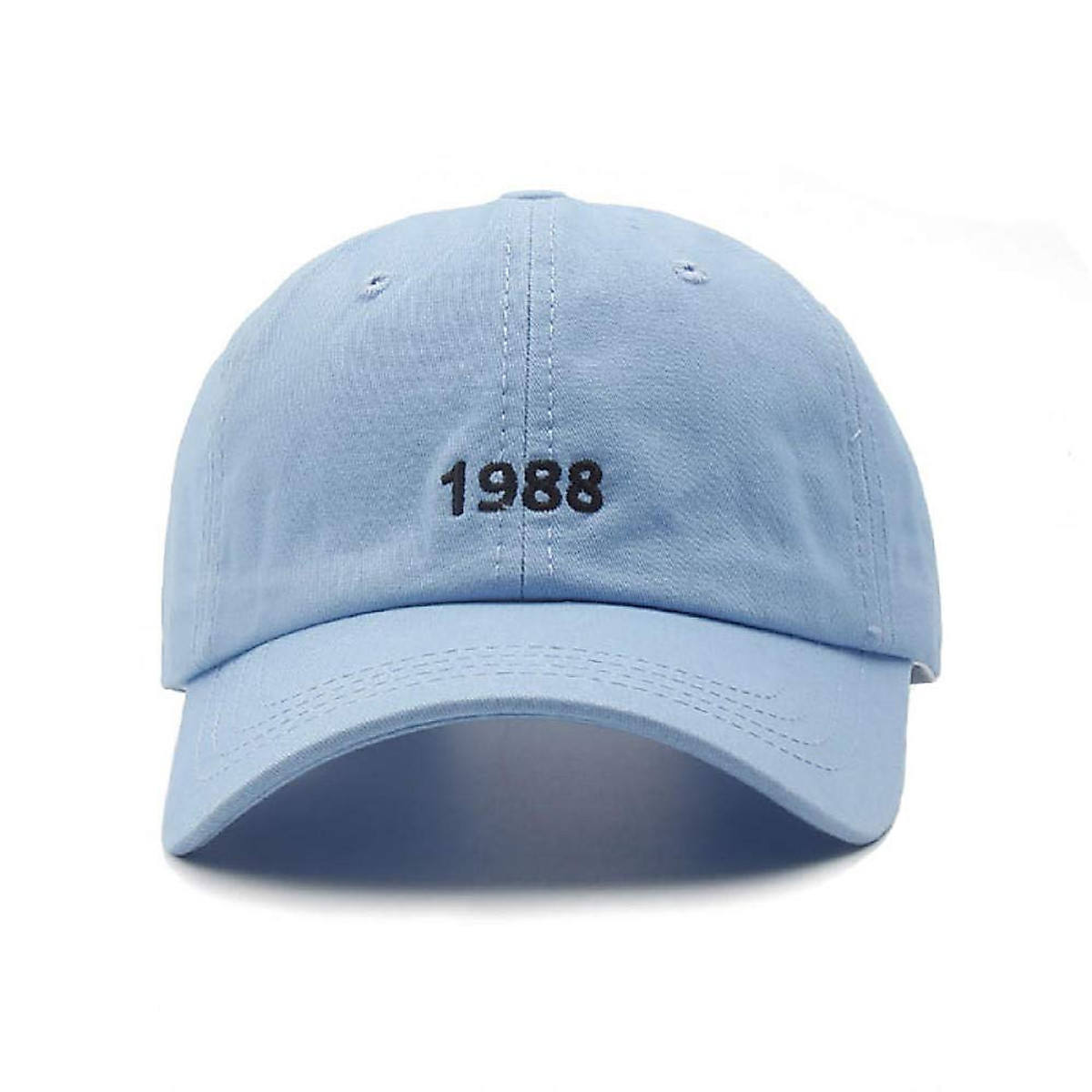 SUNS 1988 Retro Baseball Cap Adjustable Baseball Cap Cotton Denim Dad Hat-White_M (56-58Cm)