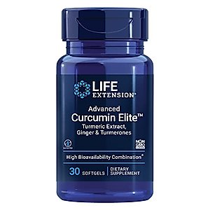 Life Extension Advanced Curcumin Elite Turmeric Extract, Ginger & Turmerones – For Healthy Inflammatory & Immune Response and Cardiovascualr & Brain Health – Gluten-Free, Non-GMO – 30 Softgels