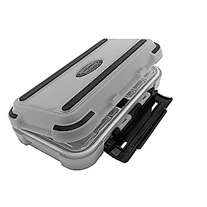 Waterproof Portable Tackle Box Organizer for Vest Small Case Mini Utility Lures Box Kayak fishing Containers For BASS Lures Jewelry Bead for Vest (Gray, MEDIUM)