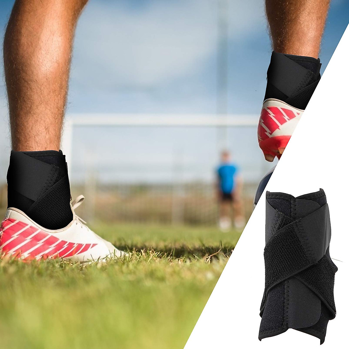 2pcs Anti Sprain Ankle Brace Thin Ankle Pads Ankle Wrap Sports Ankle Pads Ankle Support Brace Kickstand Soccer Ankle Guards Guard Brace Fitness Support Package Pressurize