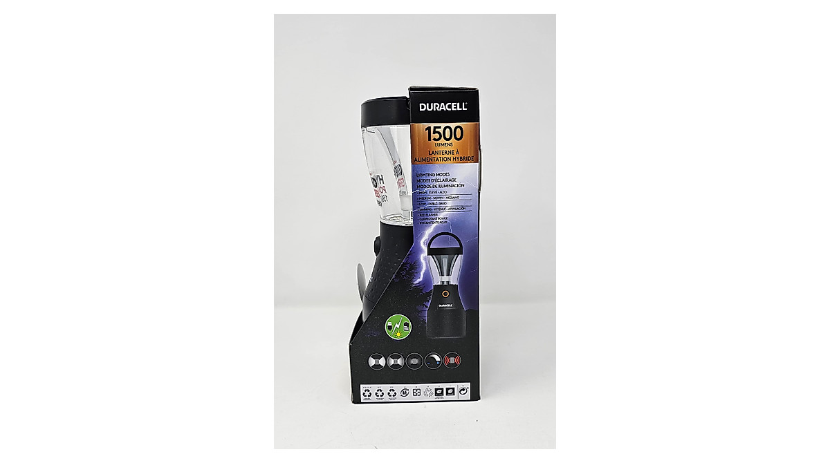 Duracell Dual Power Lantern - 1500 Lumens & 5 Power Sources