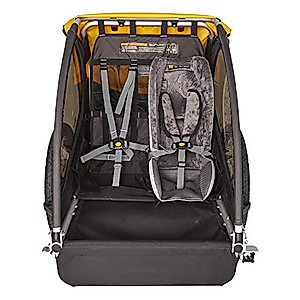 BURLEY Design Bee, 2 Seat, Lightweight, Kids Bike-Only Trailer, Yellow (946203)