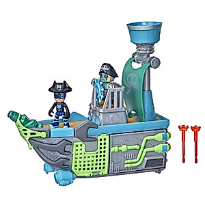 PJ Masks Sky Pirate Battleship Preschool Toy, Vehicle Playset with 2 Action Figures for Kids Ages 3 and Up Multicolor F36655L0