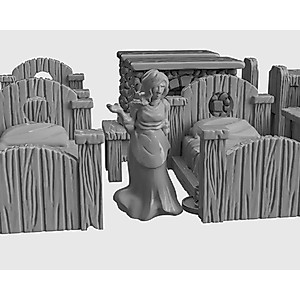 3DEGOS Tavern Furniture Set Set DND Terrain 28mm for Dungeons and Dragons, D&D, Pathfinder, Warhammer 40k, RPG, Miniatures, Age of Sigmar, Tabletop, D and D, Dungeons and Dragons Gifts