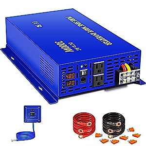 XYZ INVT 3000W Pure Sine Wave Inverter Power Inverter 48V DC to AC 120V 110V with 15ft Remote, Surge 6000w, 48 Volt Power Inverter for Off Grid Solar Power System. (3000W48V Remote)