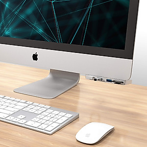 Cateck iMac Hub Aluminum USB Hub Adapter Docking Station with Micro SD & Micro SD Card Reader Combo and 3 USB 3.0 Port Compatible with 2021 iMac and iMac Pro (Upgrade Version)