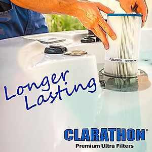 Clarathon 2-Pack Spa Filters Replacement for Unicel 6CH-940, Pleatco PWW50 P3, Filbur FC-0359