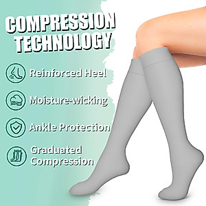3 Pack Medical Compression Sock-Compression Sock for Women and Men-Best for Running,Nursing,Sports