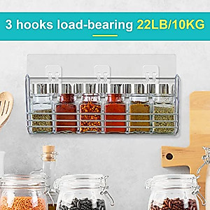 NEWJINXIN 10 Packs Shower Caddy Adhesive Hooks Replacement Transparent Sticker Hook, Strong Sticker Hooks for Kitchen,Bathroom Shower Caddy，No Drilling Bath Toilet Kitchen Organizer Accessories