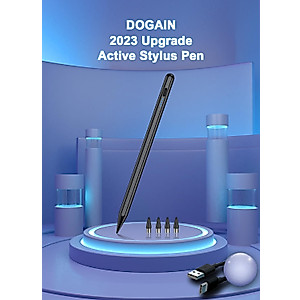 Stylus Pens for Touch Screens Power-Display Tablet Pen POM Tip Magnetic Digital Touch Pen Compatible with iPhone/iPad/iPad Pro/Lenovo/and Other iOS/Android Smartphone and Tablet Devices (Black)