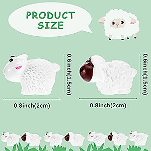 48 Pcs Mini Garden Miniature Sheeps Small Herd of Sheeps Fairy Garden Sheep Toy Resin Sheep Figurine Tiny Lambs Miniature Garden Figurines Moss Micro Landscape Decoration DIY Craft Resin Home Decor