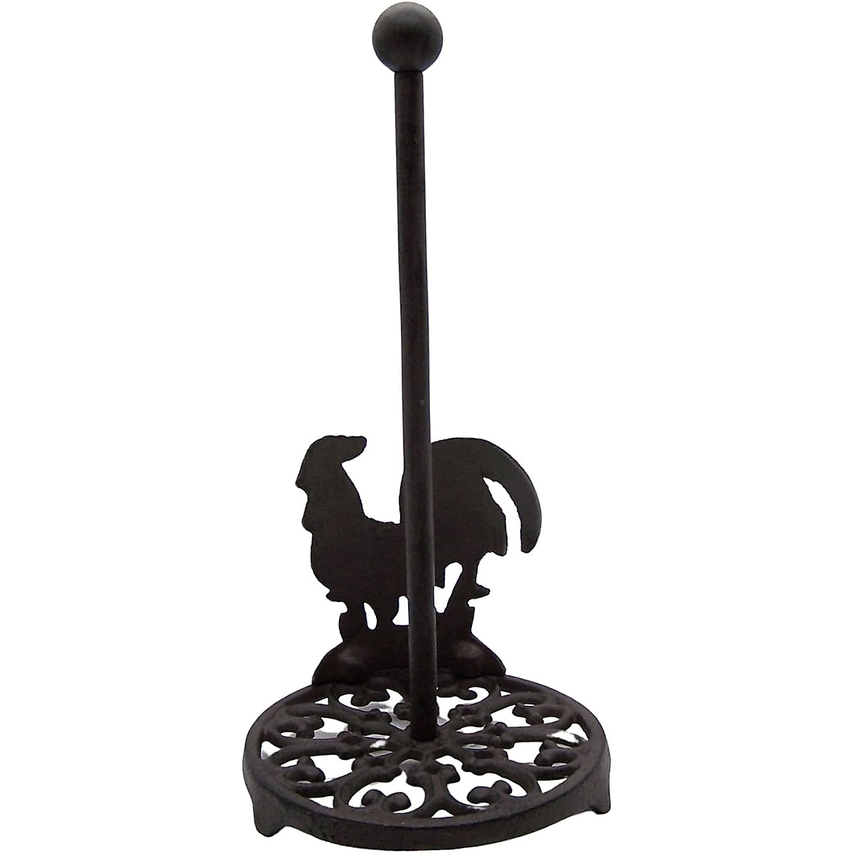 Cast Iron Rooster Paper Towel Holder 13 Inch