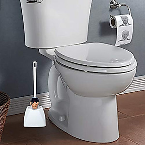 Joe Biden Toilet Paper and Brush With Holder | Funny Political Novelty Gag Gift | Make Your Friends and Family Laugh Out Loud | White Elephant Joke Gift