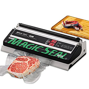 Magic Seal 16'' 2-in-1 Double Pump Vacuum Sealer Machine MS400, Compatible with Flat Bags of Commercial Chamber Sealers and Embossed Bags of Household Sealers, Multiple Operating Modes