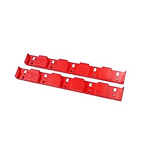 Made by Mitchell 2Pack M18 5 Slot Battery Rack Compatible with Milwaukee Wall Mount Holder Latching Storage Rack M18 Packs, 10 Slots Total. USA PN M18x5-WR-2PK