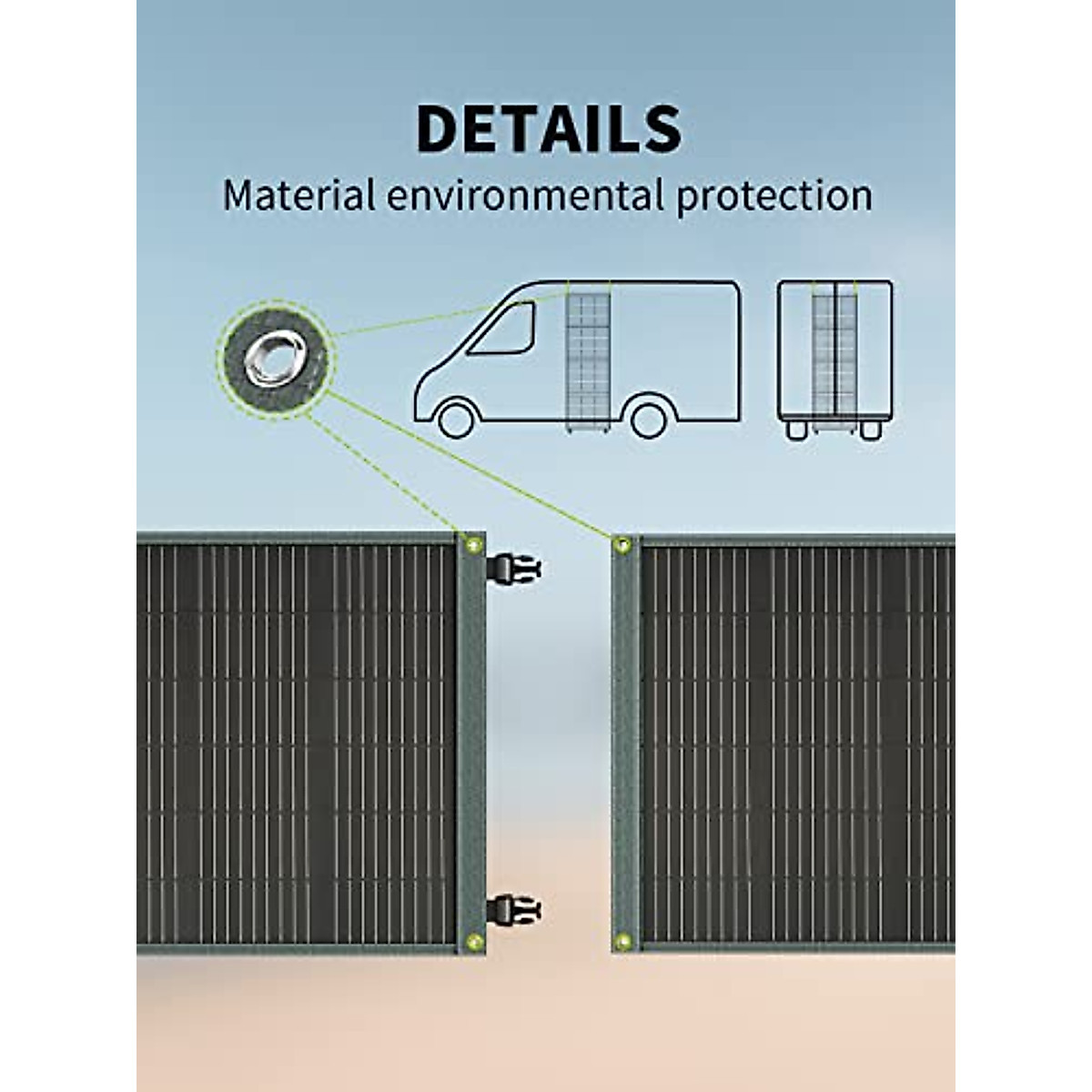 POWERWIN PWS220 220watt Foldable Solar Panel, Complete with Adjustable Kickstand, Waterproof Ip65 & Durable for Off The Grid Living