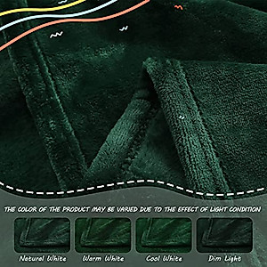Exclusivo Mezcla Soft Lightweight Fleece Baby Blanket Throw Blanket for Boys, Girls, Toddler and Kids Nap Blankets for Crib Bedding, Nursery, and Security (40x50 inches, Forest Green)
