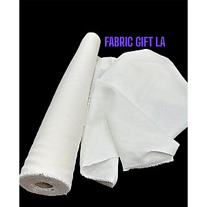 European 100% Linen White Fabric by The Yard