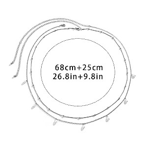 AoedeJ Pearl Body Chains Pearl Waist Chains Layered Waist Chains Summer Beach Jewelry Belly Chains Jewelry For Women Grils (Silver)