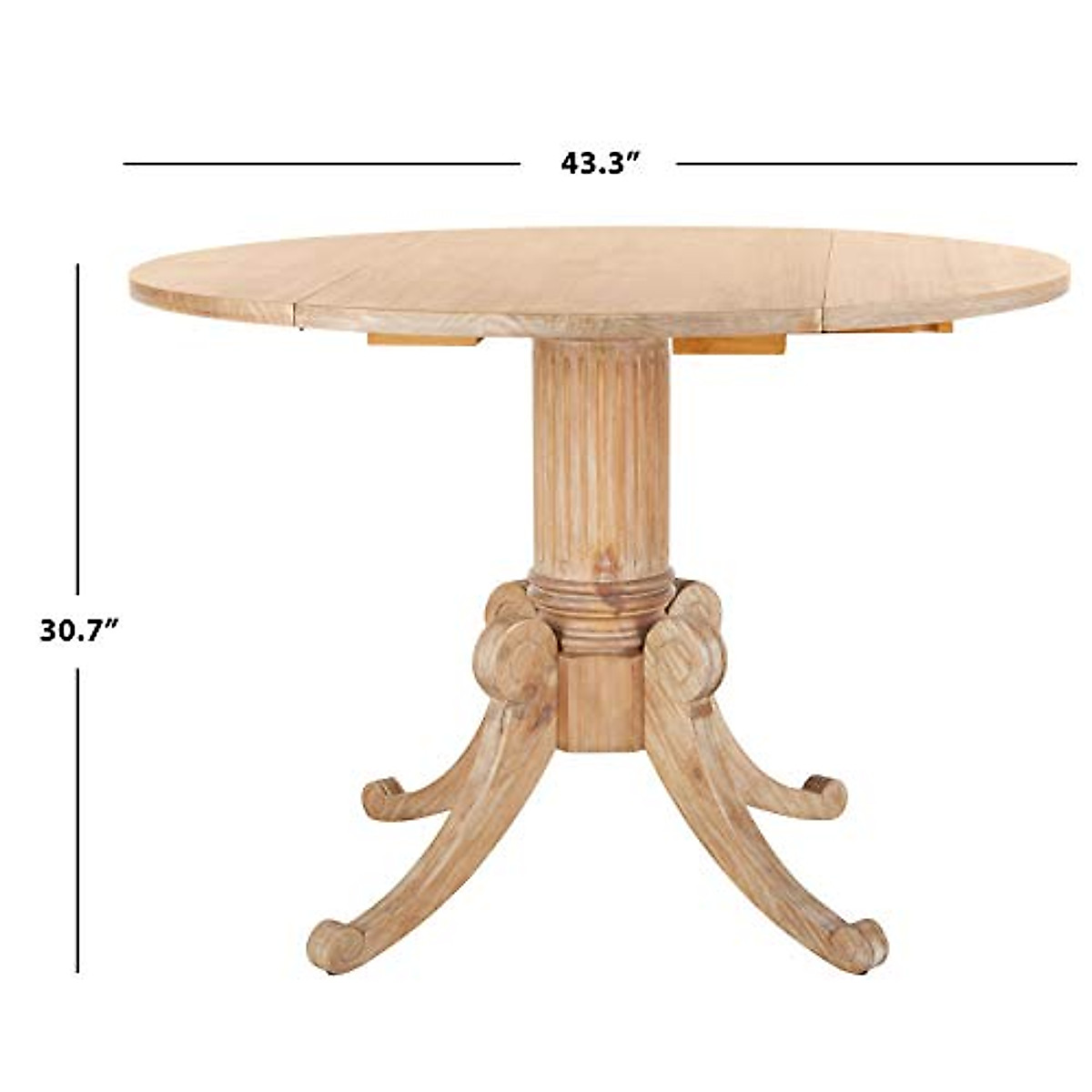 Safavieh Home Forest Traditional Rustic Natural Drop Leaf Dining Table