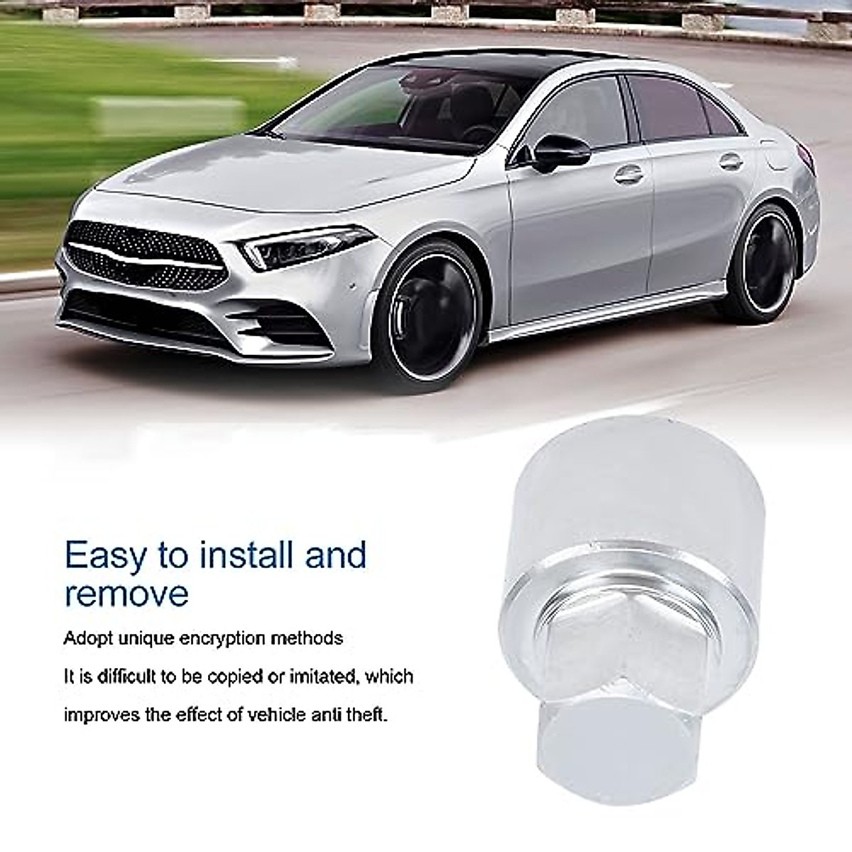 Wheel Lock Nut Key, Safe Wheel Locking Nut Key 302 Strong for CLCClass CLSClass CLKClass (Without Socket)
