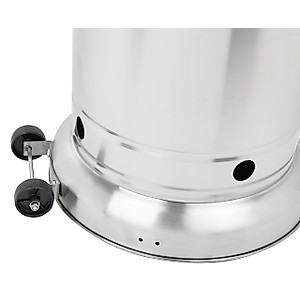 Amazon Basics Stainless Steel, Commercial, Propane 46,000 BTU, Outdoor Patio Heater with Wheels, Stainless Steel & Stand-Up Patio Heater Cover Set