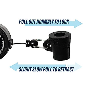 EZ PEN Retractable Pen Reel for Nurses, Teachers, Waitresses, Carpenters, Construction Workers, Contractors & Pros (Blue)