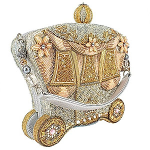 Mary Frances Royal Ride Top-Handle Princess Carriage Handbag, Silver