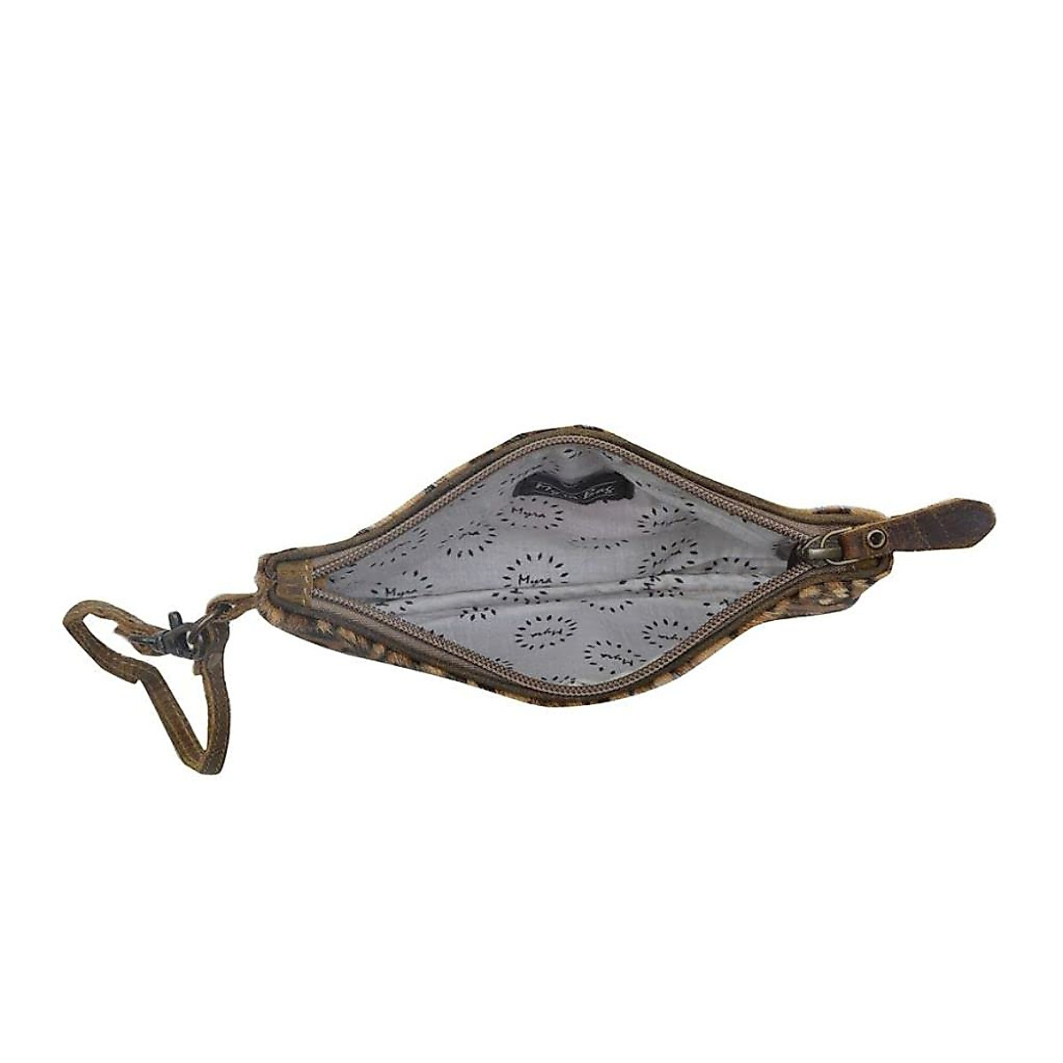 Myra Bag Slick Cowhide Pouch Upcycled Cowhide & Leather S-2827