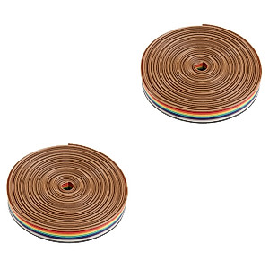 VILLFUL 2pcs 10 Jumper Wire Kit Terminal Connectors Metal Filament Male Female Wire Connectors Breadboard Jumper Wires 34 Pin Ribbon 10pin Male to Female Ribbon Wire Flat Cable