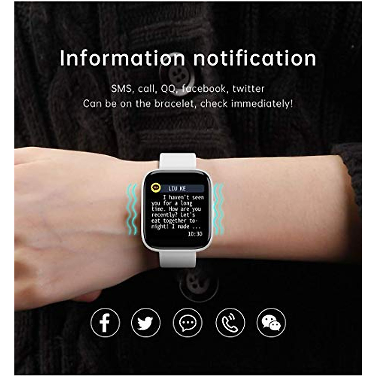 Nanphn Smart Watch for Android iOS Phones Compatible iPhone Samsung, 1.75'' Sport Smartwatch Fitness Activity Tracker Watch with Call/SMS/Heart Rate/Pedometer for Men Women Kids (White)