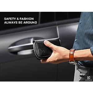 KENARK KK1-DB Portable Faraday Bag - Protect Vehicle Key from Signal Amplification & Cloning - Black, 1 Pouch, None, Cars, Trucks, Motorcycles