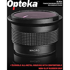 Opteka 58MM 0.35x Fisheye Wide Angle Lens Compatible with Canon DSLR Cameras Including Macro Close Up Attachment