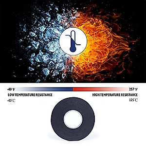 MEBMIK 2 Rolls 0.75in(W) X 82ft(L) Cloth Electrical Tape,Wire Loom Tape,Automotive Wiring Harness wrap Tape,Car Audio & Video Wiring Harnesses,Automotive Wire wrap Protection/Noise Reduction