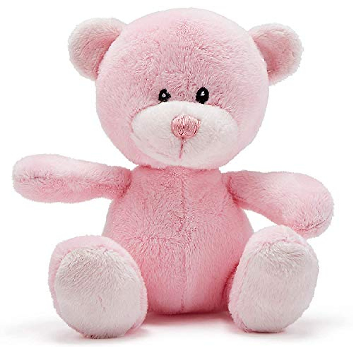 Baby Girl Pink Gift Hamper - with Fleece Wrap, Hooded Towel, Baby Clothes, 2 Muslin Cloths and Cute Teddy Bear