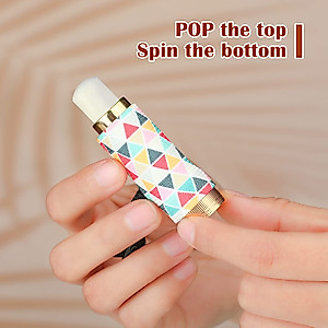 Sureio 10 Pack Lip Balm Holder Keychain Compact Clip On lipstick Holder Lip Gloss Holder Keychain Elastic lipstick Sleeve Clip(Classic Style)