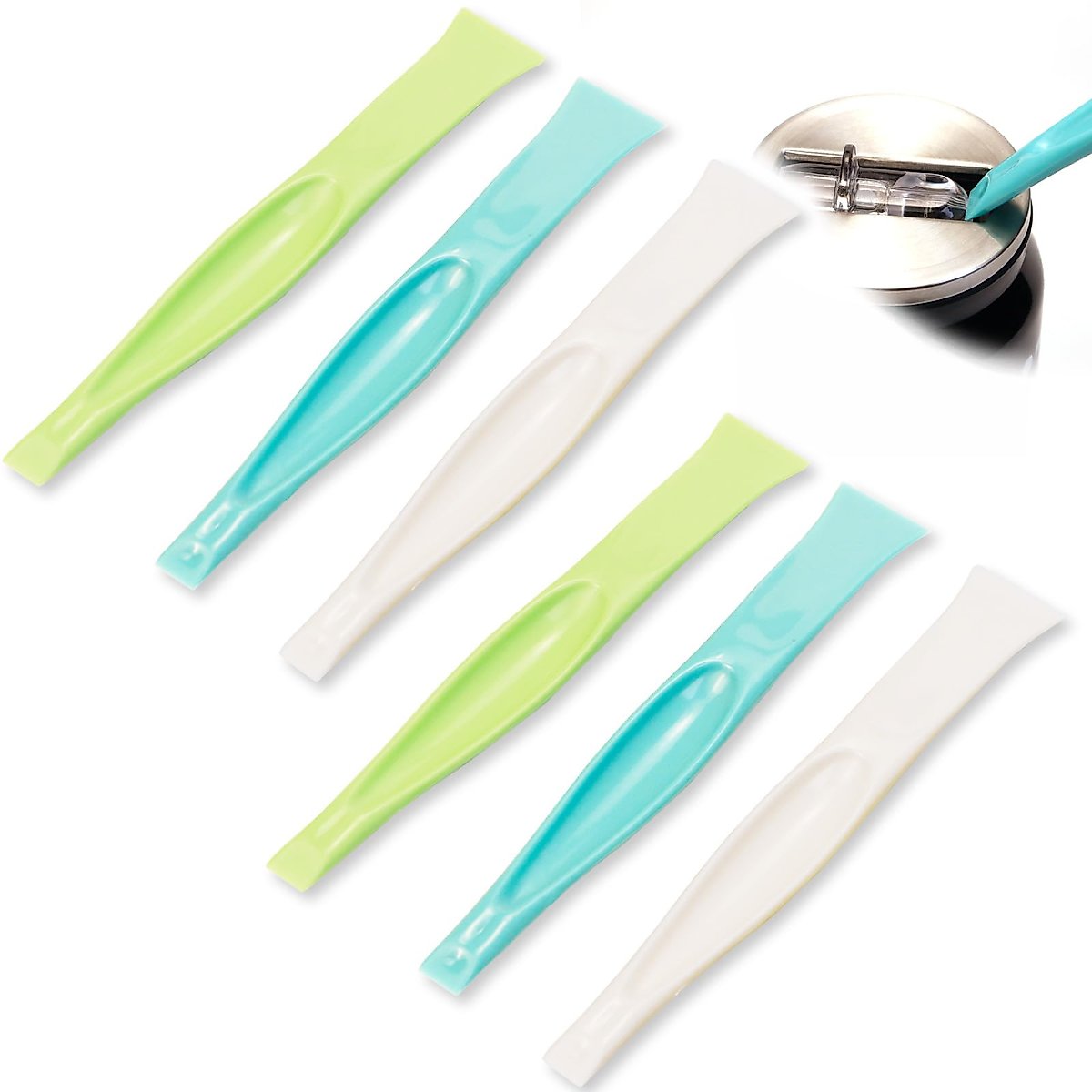 6 PCS Plastic Scraper Tool, Cleaning Scraper Tool Kitchen Perfect for Removing Stickers and Labels, Opener, Multipurpose Stiff Scraper Cleaning Gum Scraper Tool