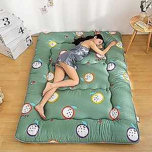 ZIKGER Bohemian Floor Mattress Japanese Futon Roll Up Thicken Sleeping Bed Portable Camping Mattress Lounger Couch Bed Pad