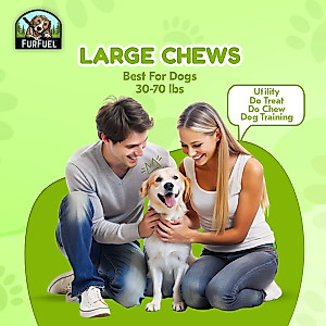 FURFUEL Yak Cheese Himalayan Dog Chews, (6 Counts Large) Long-Lasting Treats for Large & Medium Breeds Yak Chews Made with Pure Natural Ingredients, Perfect Dog Chews for Aggressive Chewers