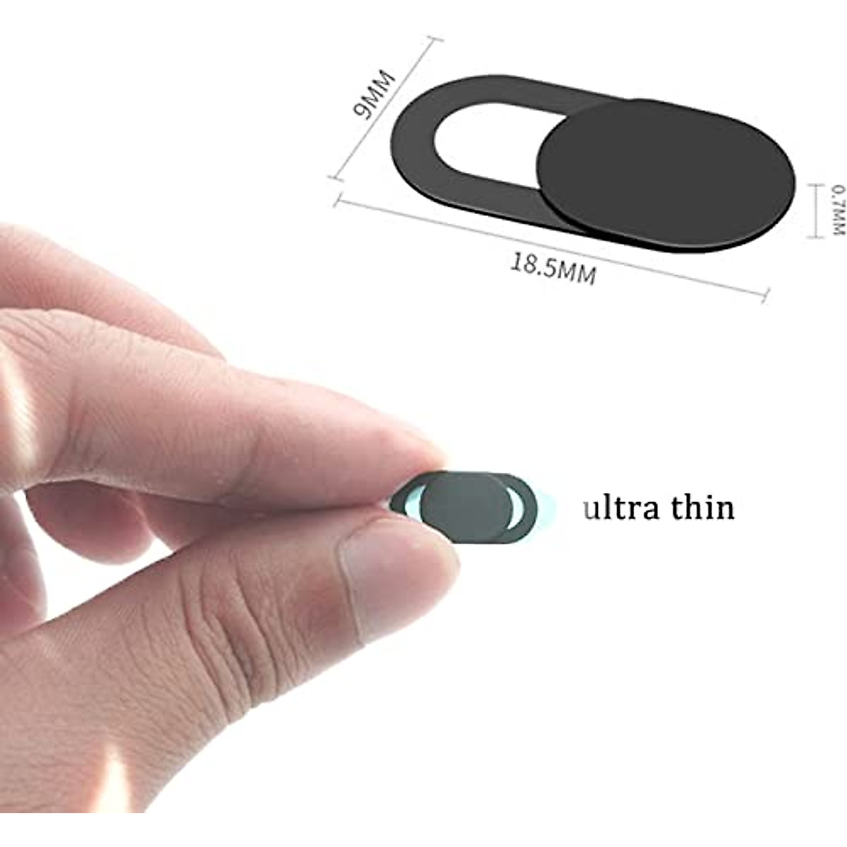 20 PCS Webcam Covers Webcam Cover Slide Phone Camera Cover for Laptop, MacBook, iPad, PC, Cell Phone Protect Your Privacy and Security (10 Black 10 White)