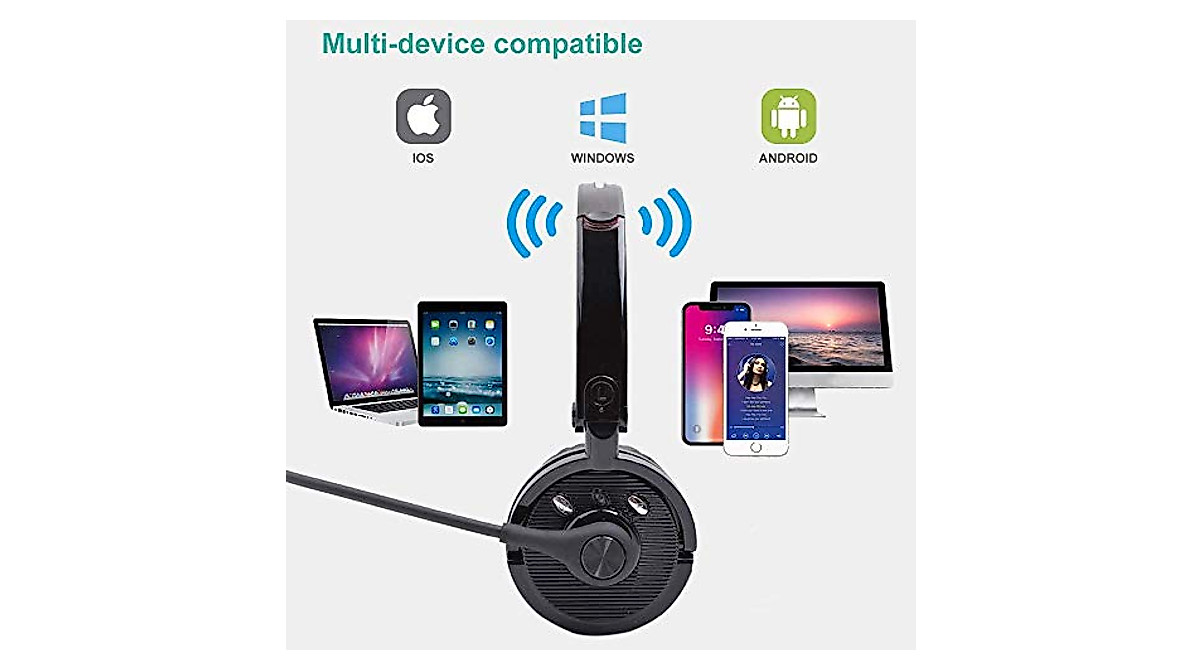 Truck Driver Wireless Headset - Noise-Canceling Bluetooth for Professionals