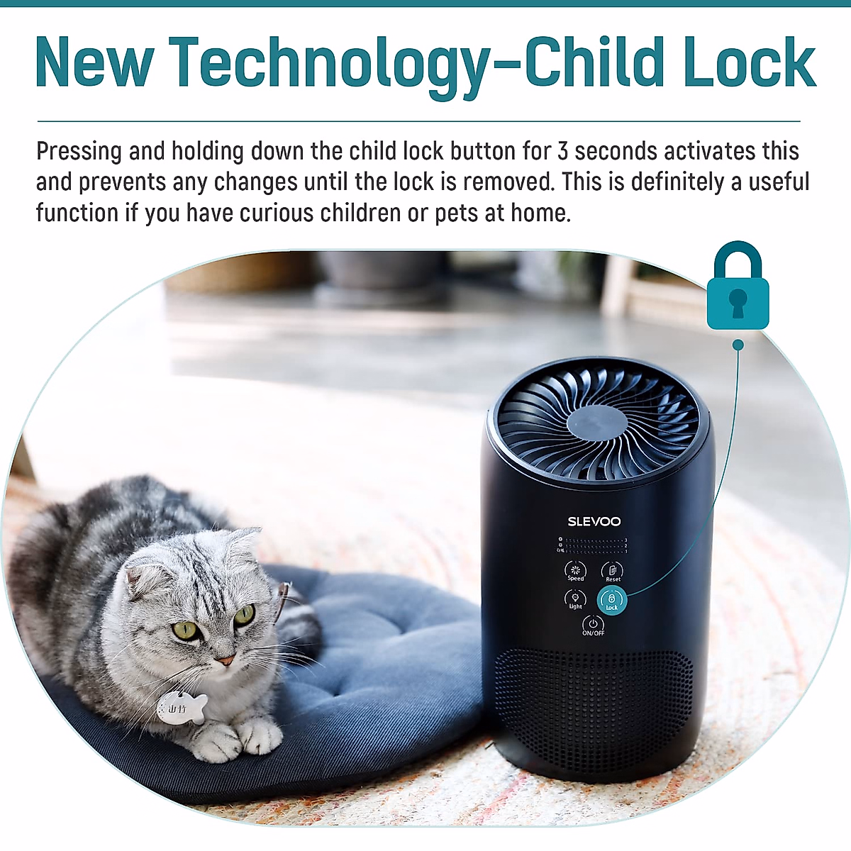 Slevoo Air Purifiers for Bedroom Pets in Home, 2024 New Upgrade H13 True HEPA Air Purifier with Fragrance Sponge, Effectively Clean of Dust, Smoke, Pets Dander, Pollen, Odors, Black