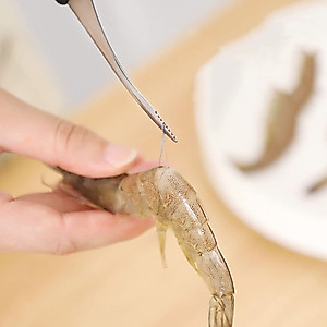 DOITOOL 4pcs Shrimp Deveiner Tool Shrimp Cleaner Knife Stainless Steel for Prawn Shelling Line Knife and Fish Cleaning Kitchen Tools Seafood Outer Shell Peeler