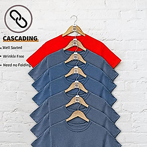Pansyling 50PCS Clear Clothes Hanger Connector Hooks Super Space Saving for Closet Heavy Duty Load Bearing Plastic Cascading Hanger Hooks Extender Clips Connection Hooks for Velvet Huggable Hangers