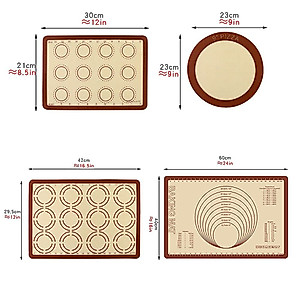 Oven Pad Pizza Non-Stick Rolling Dough Mat Silicone Kitchen Bakeware Baking Liner Oven Sheet Non-stick Baking Supplies(22.8cm)