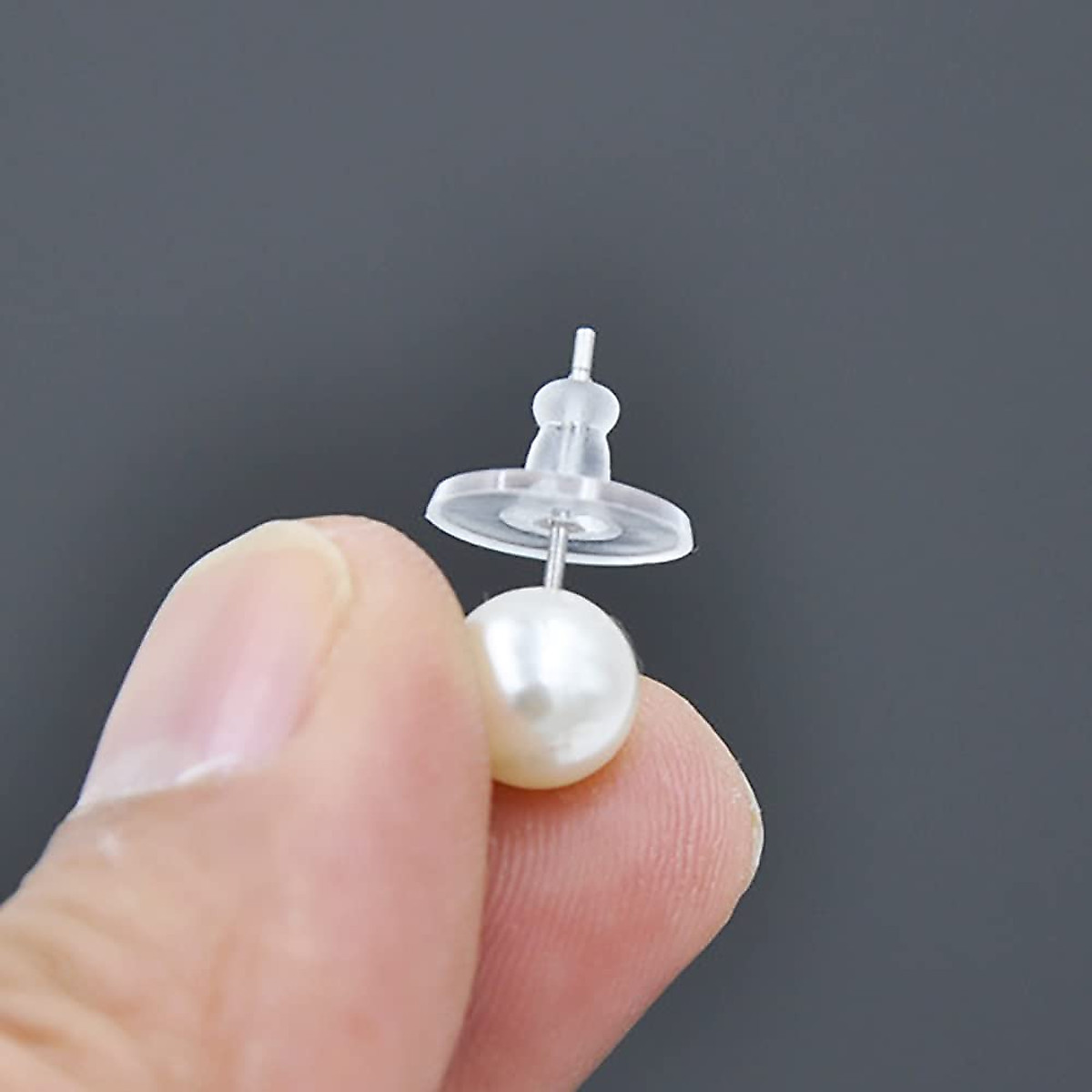 100pcs Bullet Clutch Earring Backs with Pad 50pairs Earring Safety Backs, Earring Backs for Dropy Ears Studs Fishhook Earring Backs Replacements Clutch Back Earrings Replacement for Heavy Earring