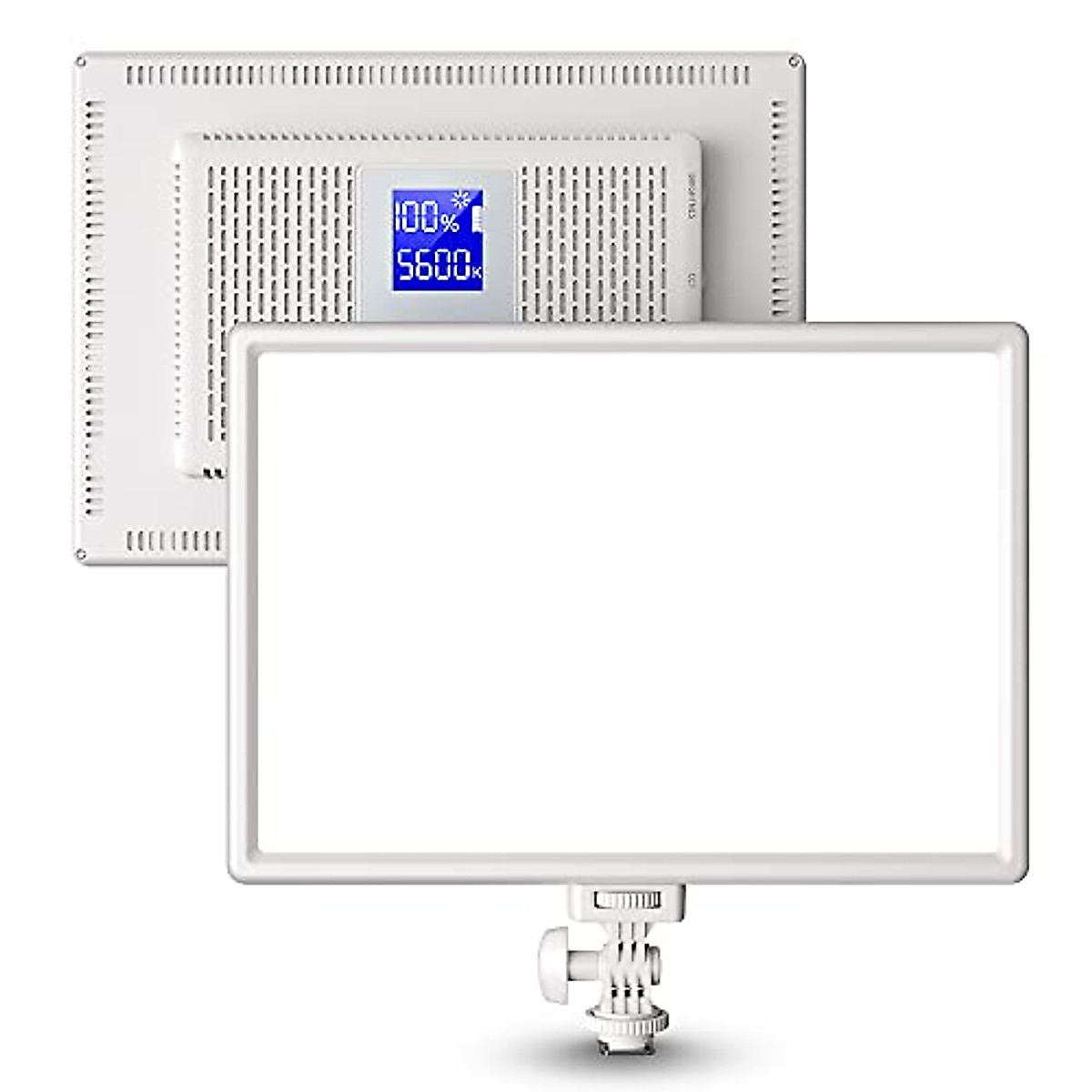 RALENO Led Video Light, Built-in 4000mAh*2 Battery 3200-5600K CRI95+ 0-100% Brightness Adjustment on Camera Light, for Vlog Lighting Video Conference YouTube Studio Photography