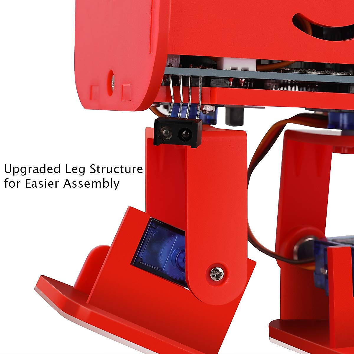 ELEGOO Penguin Bot Biped Robot Kit Compatible with Arduino IDE, STEM Project for Kids, Teens, Adults, Robotics & Engineering Toy, Science & Coding Set for Kids, Gift for Boys Girls (Red)